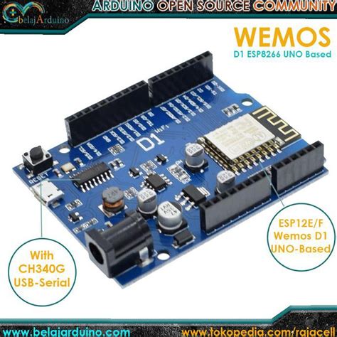Jual Promo Wemos D1 Esp8266 Esp 12f Upgrade Wifi Nodemcu Based Arduino