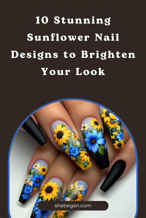 10 Stunning Sunflower Nail Designs To Brighten Your Look
