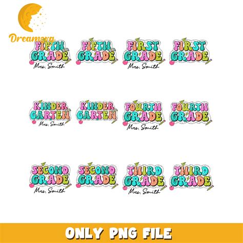 Colorful Grade Labels Bundle Png For Teachers And Students Dreamsvg Store