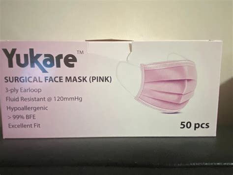 BUY 1 FREE 1 OF THE SAME COLOR YUKARE Pink Black Blue Adult Surgical