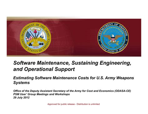 Software Maintenance Sustaining Engineering Software