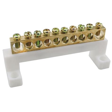 Buy Terminal Block Connector Bar CHENJIN 10 Positions Single Row High Bridge Design Electric