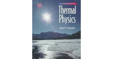 An Introduction To Thermal Physics By Daniel V Schroeder