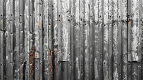 Rugged Metallic Gray Corrugated Texture Background For Industrial Surfaces And Backdrops Stock