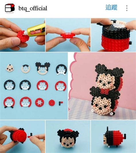 Diy Disney Mickey Minnie Mouse 3d Perler Bead Pattern 49 Off