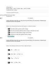 Chemistry S Docx Attempt Written May PM May PM Submission