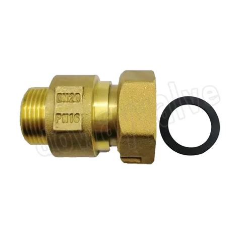 3 4 In Line Check Valve Brass Spring Loaded Inline For Water Meter Brass One Way Valve And