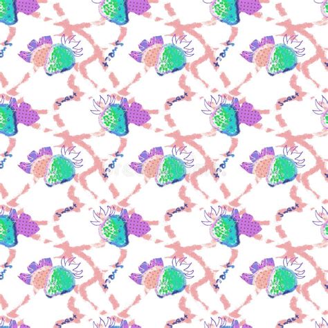 Abstract Repeated Pattern Design Suitable For Digital Printing Stock