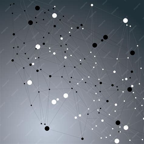 Premium Vector Abstract Asymmetric Vector Monochrome Structure With