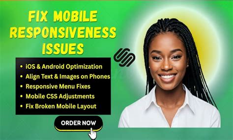 fix mobile responsiveness issues on your squarespace website by stephaniediz fiverr