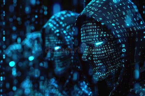 A Mans Face Is Surrounded By An Array Of Numbers Creating A