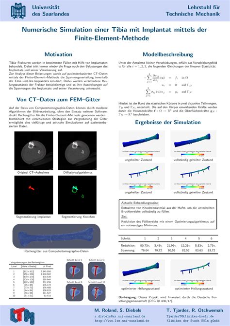 PDF Numerische Simulation Einer Tibia Mit Implantat Mittels Der Finite Element Methode