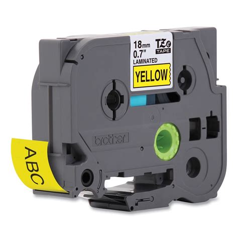 Brother Genuine P Touch Tze Black Print On Yellow Laminated Label Tape Walmart Com