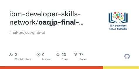 pull requests · ibm developer skills network oaqjp final project emb ai