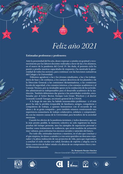 Feliz Año 2021 Colegio De Ciencias Y Humanidades