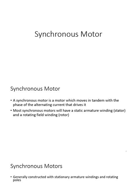 Synchronous Motor Pdf Electric Motor Electrodynamics