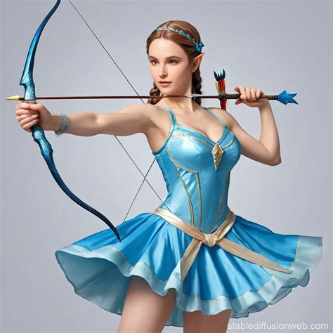 Elf Princess In Action Pose Stable Diffusion Online