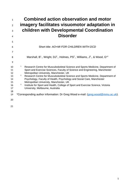 Pdf Combined Action Observation And Motor Imagery Facilitates