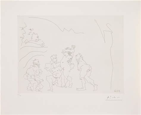 Au Théâtre Vieillards Regardant Un Barbu Enlacer Une Femme Nue B 1407 Ba 1422 By Pablo Picasso