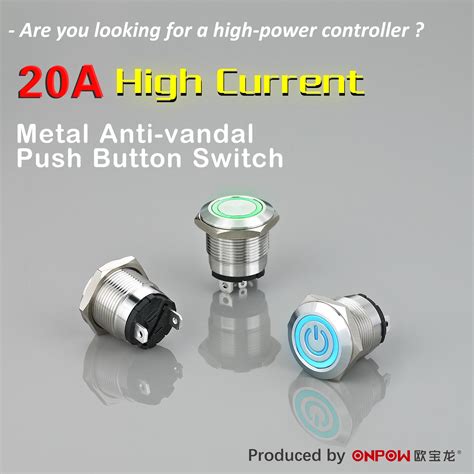 Onpow Push Button Switch19mmhigh Current 15a 20aonpow6219 Series