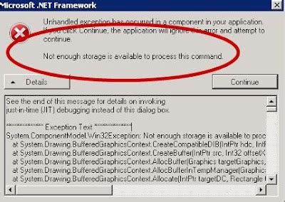 Dotnet Technical Blog Not Enough Storage Is Available To Process This