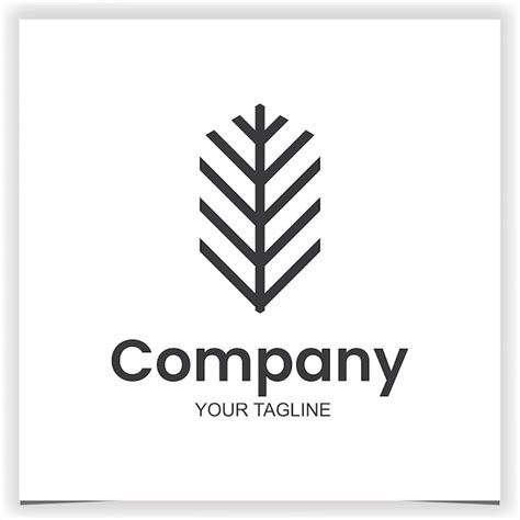 Premium Vector Vector Geometric Twig Logo Design Template