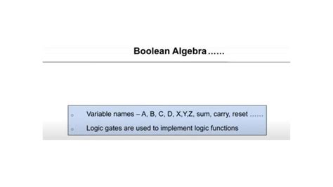 unit 2 boolean algebra and karnaugh maps pptx