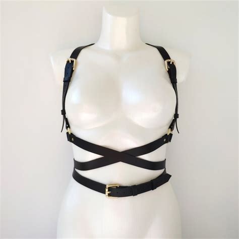Leather Body Harness Women Etsy