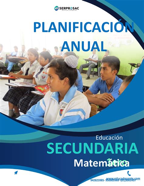 Plan Anual Primero Secundaria Matemática1ero PlanificaciÓn Anual Secundaria Educación
