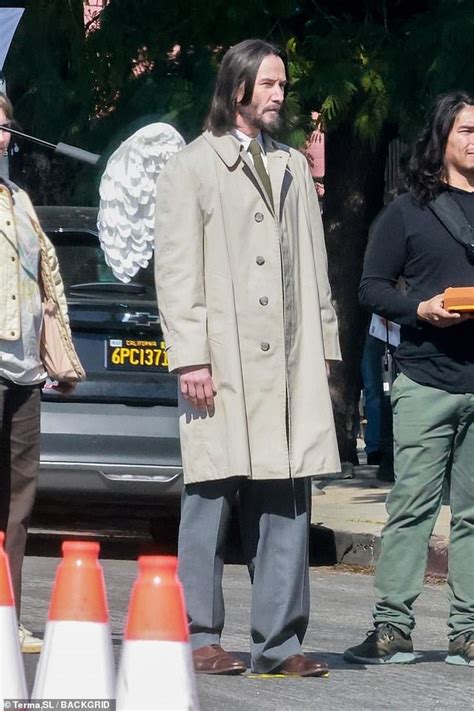 Keanu Reeves The Angel Hollywood Star Wears Wings While Floating