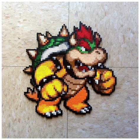 Small Bowser Perler Bead Pattern