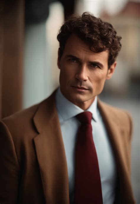 양복과 넥타이를 맨 남자가 출입구에 서 있다 Seaart Ai