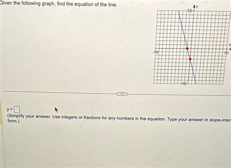 Solved Given The Following Graph Find The Equation Of The Chegg