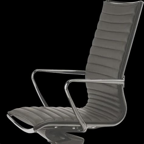 Leatherette High Back Geeken Office Chairs Fixed Arm Black At 17150