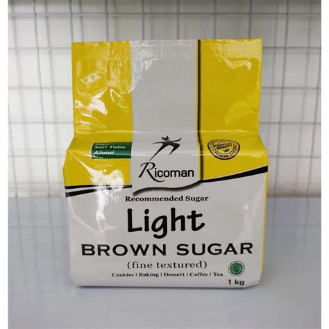 Jual RICOMAN LIGHT BROWN SUGAR 1KG Shopee Indonesia