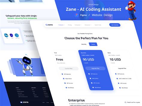 Zane Ai Coding Assistant Website Design Saas Uiux Behance