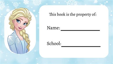 Free Frozen Book Label Template To Edit Online