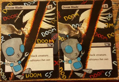 Invader Zim Mtg Alter Doom Blade By Y Pestis Art On Deviantart