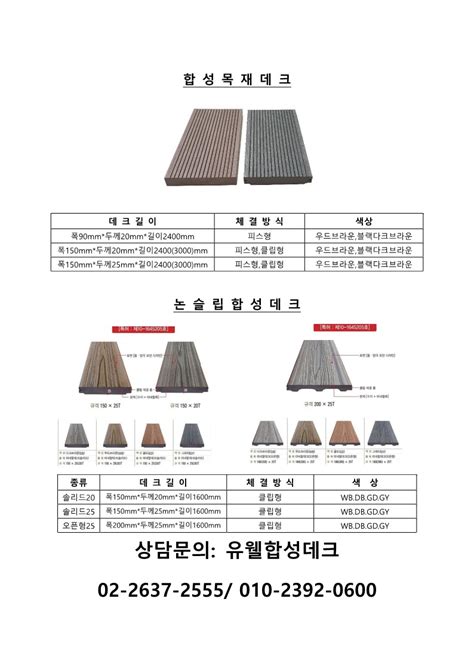 합성목재데크의 잘못된 시공