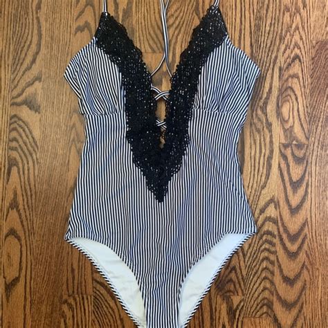 Cupshe Swim Cupshe Black And White Stripe One Piece Poshmark