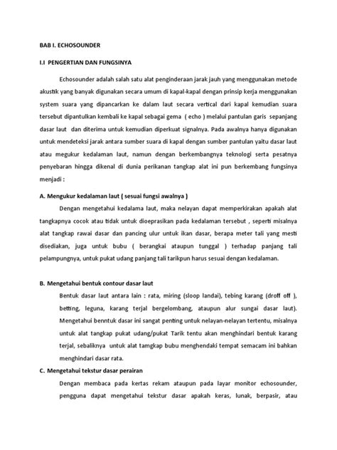 Modul Navigasi Elektronik Echosounder Dan Sonar Pdf