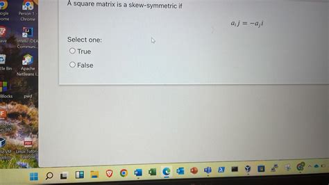 solved a square matrix is a skew symmetric if aij −aji
