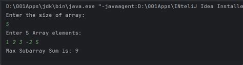 Maximum Subarray Sum In Java Kadanes Algorithm