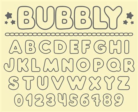 Girly Bubble Letter Fonts