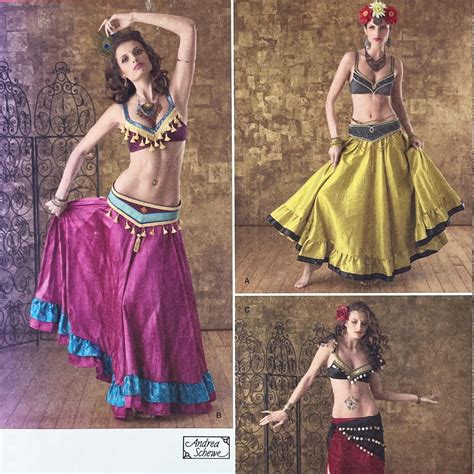 Simplicity 2158 Belly Dancing Skirt Belts And Bra Top Costume Sewing