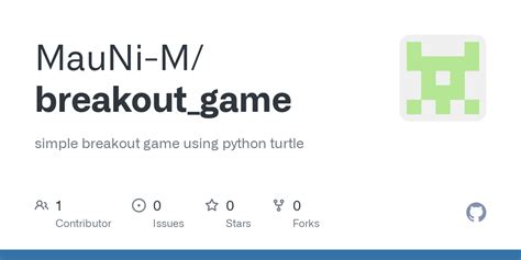 Github Mauni Mbreakoutgame Simple Breakout Game Using Python Turtle