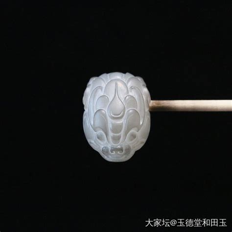 新疆和田玉白玉苏工貔貅三通一体佛头佛塔配饰和田玉珠宝大家坛