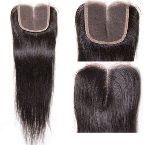Nadula Straight 3 Bundles With 4x4 Lace Closure Soft Unprocessed Virgin