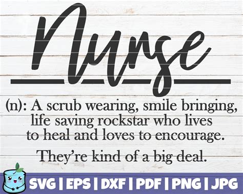 Nurse Definition Svg Cut File Commercial Use Instant Download Printable