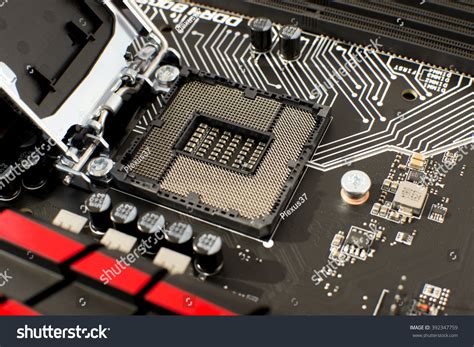 Computer Motherboard Empty Open Cpu Socket Stock Photo Shutterstock